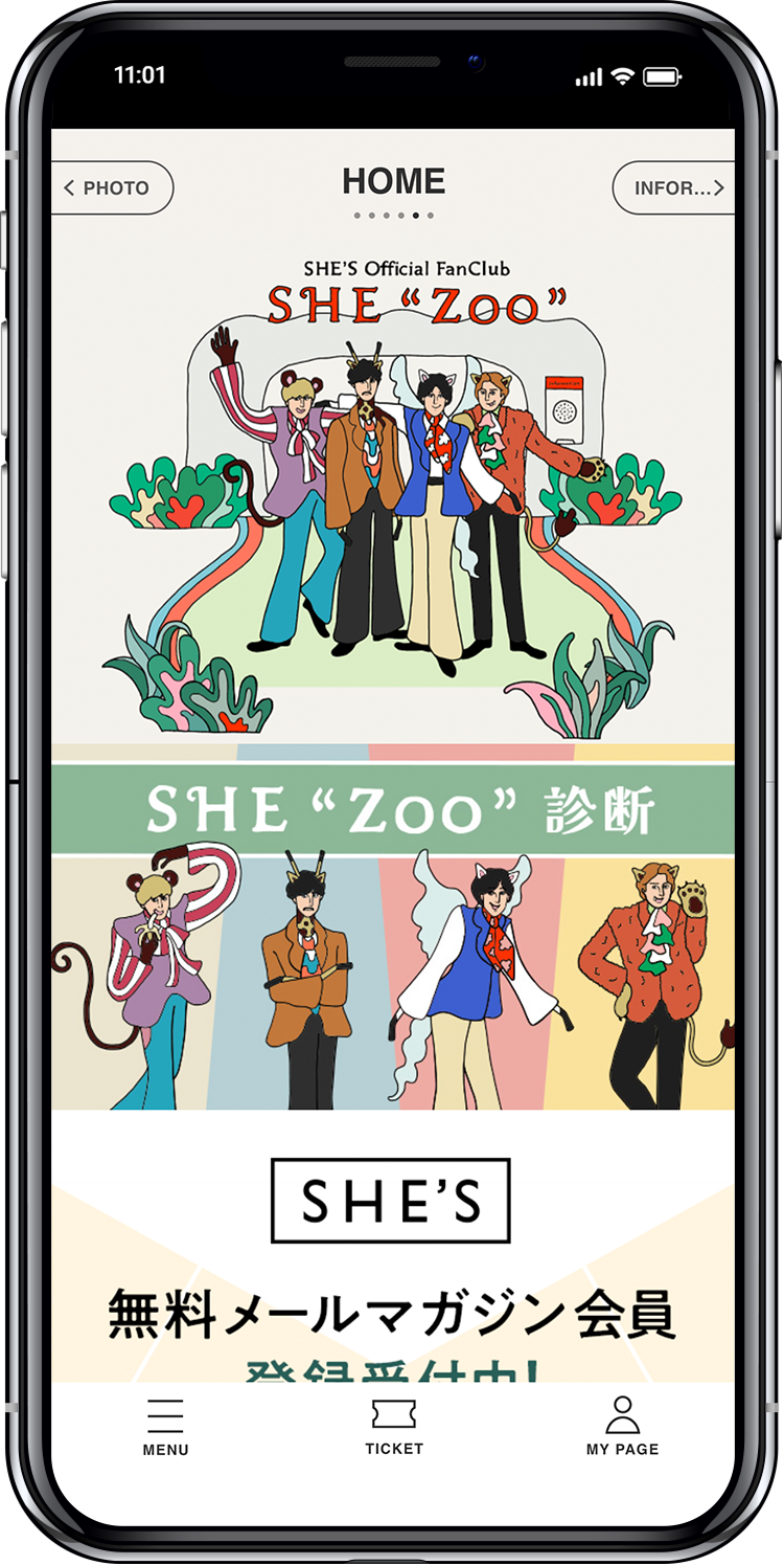 ｜SHE'S Official Fanclub「SHE"Zoo"」